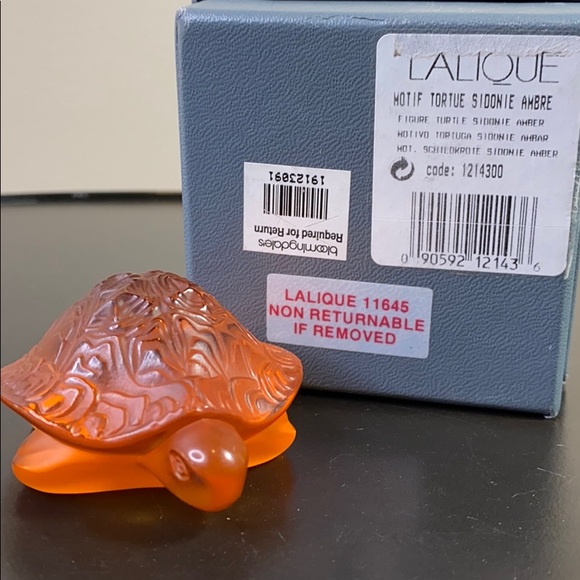 Lalique | Accents | Lalique Turtle Sidonie Amber Ref 21430 | Poshmark